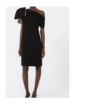 Max Mara Baldi Bow Detailed Mini Dress