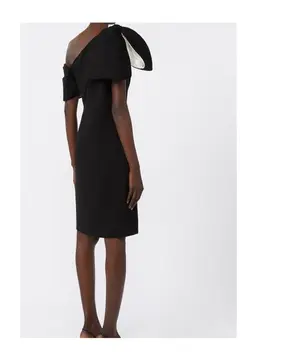 Max Mara Baldi Bow Detailed Mini Dress