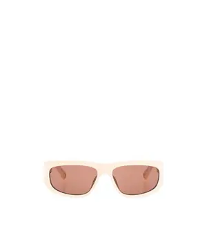 Jacquemus Logo Rectangle Sunglasses - Nude
