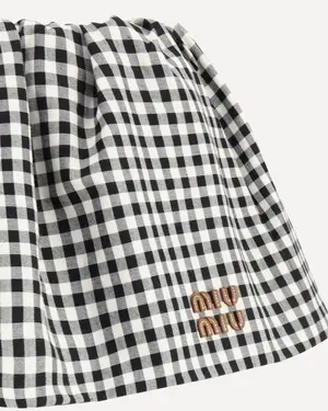 Miu Miu Checked Mini Skirt