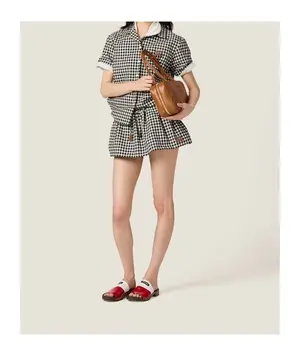 Miu Miu Checked Mini Skirt