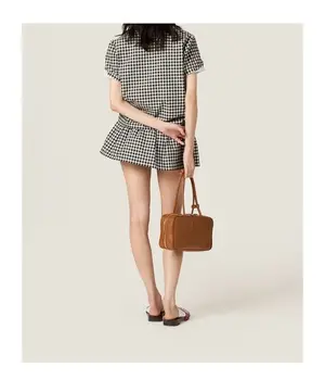 Miu Miu Checked Mini Skirt