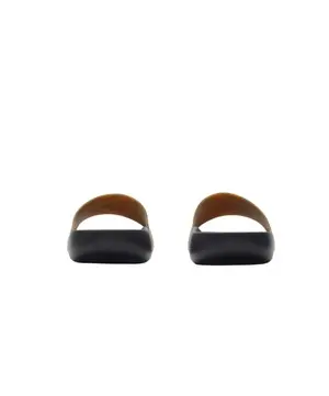 Burberry Checked Slip-on Slides - Sand