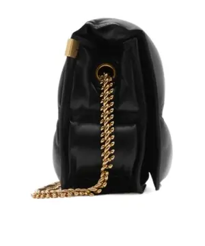 Burberry Quilted Chain-link Crossbody Bag - Black