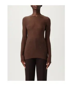 Pinko Long-sleeved Sheer Knitted T-shirt