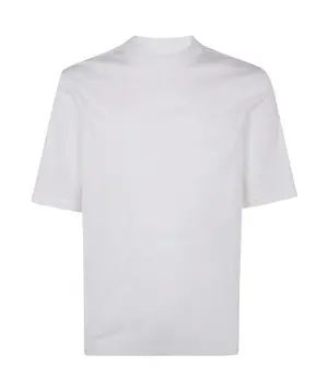 Brunello Cucinelli Jersey Mock Neck T-shirt - White