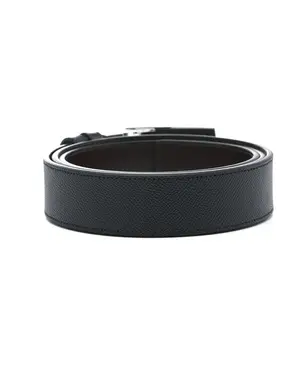 Bally Logo Leather Belt - Black