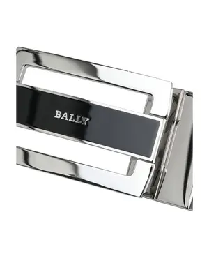 Bally Logo Leather Belt - Black
