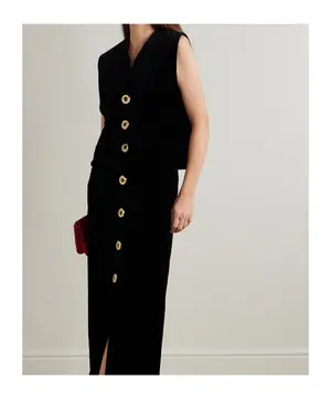 BLAZÉ MILANO V-neck Sleeveless Vest - Black