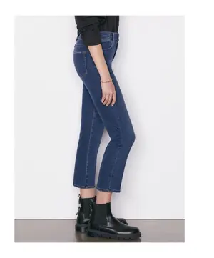 FRAME High-waisted Straight-leg Jeans