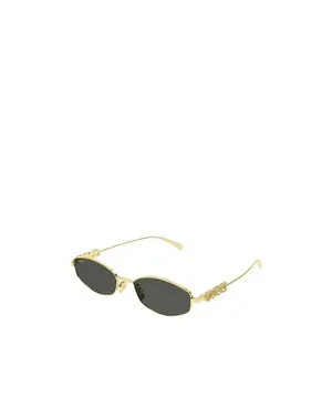 Gucci Panthos Oval Frame Sunglasses - Black