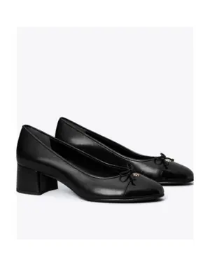 Tory Burch Bow Detail Block Heel Pumps