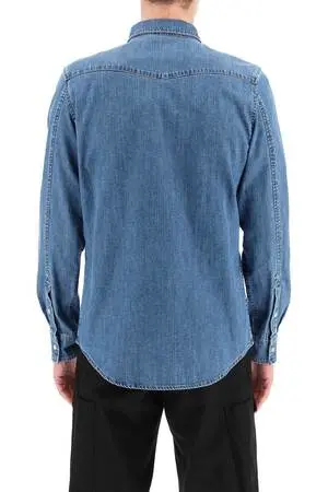 Alexander McQueen Logo Detailed Denim Shirt