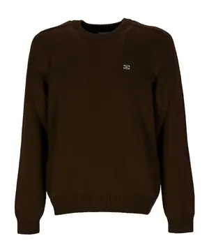 Celine Wool And Cashmere Crew Neck Sweater - Brown