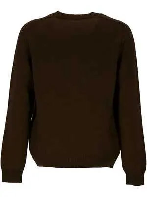 Celine Wool And Cashmere Crew Neck Sweater - Brown