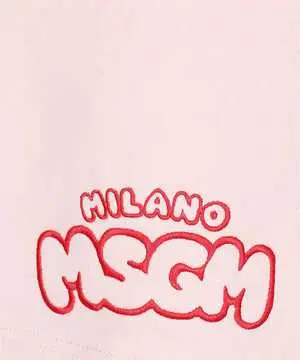 MSGM Logo Embroidered Track Shorts - Pink