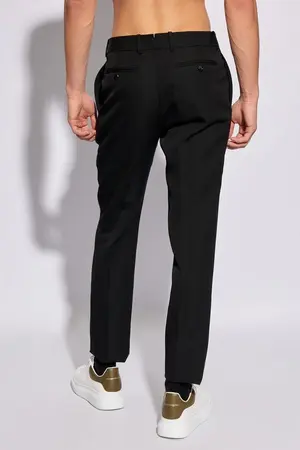 Alexander McQueen Mid-rise Straight-leg Tailored Trousers