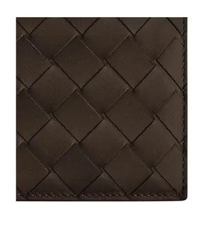 Bottega Veneta Woven Bi-fold Wallet - Brown