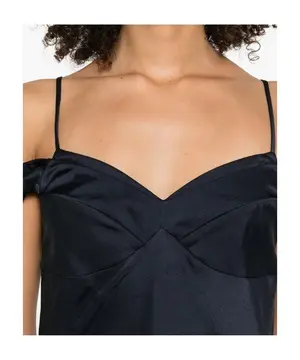 Theory Off-shoulder Camisole Dress With Twisted Ruching