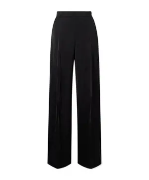 JIL SANDER Crepe De Chine Wide-leg Pants - Black