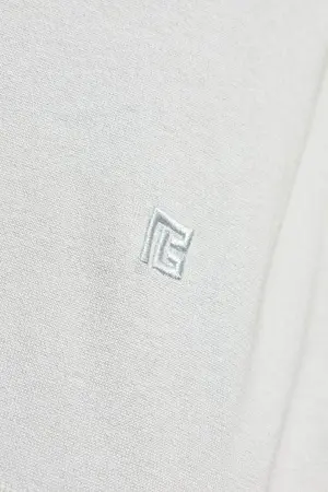 Balmain Logo Embroidered Polo Shirt - Grey