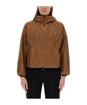 Herno Zip-up Hooded Jacket - Brown