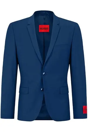 Hugo Boss Single-breasted Wool-blend Blazer