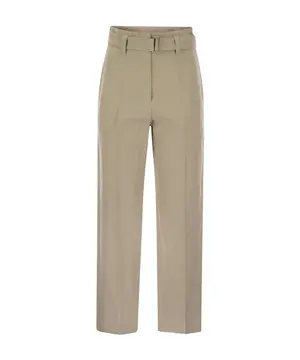 Brunello Cucinelli High-waist Belted Trousers - No