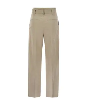 Brunello Cucinelli High-waist Belted Trousers - No