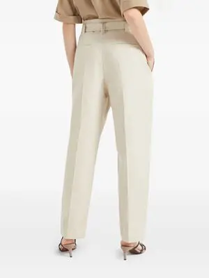 Brunello Cucinelli High-waist Belted Trousers - No