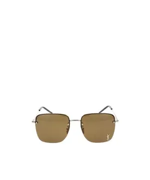 Saint Laurent Square Sunglasses - Brown