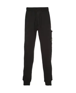 Stone Island Compass-badge Tapered Pants - Black