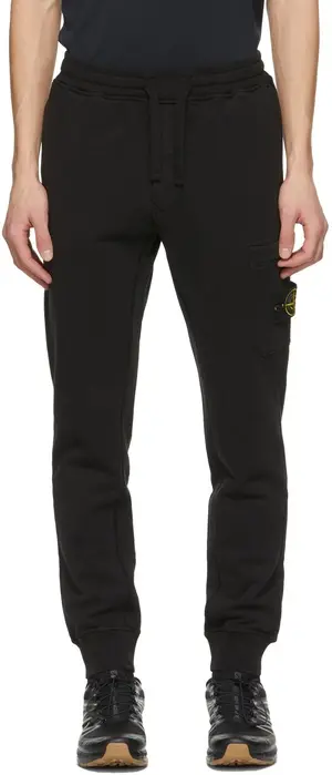 Stone Island Compass-badge Tapered Pants - Black
