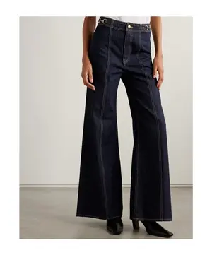 Ulla Johnson High-waisted Flared Jeans With Contrast Stitching