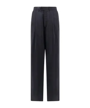 Giorgio Armani Giorgio Armani Pleated Twill Trousers Black