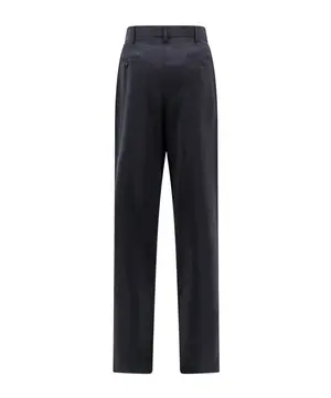 Giorgio Armani Pleated Twill Trousers - Black