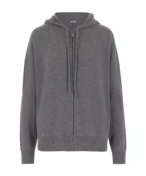 THE ROW Drawstring Hood Zip-front Cardigan