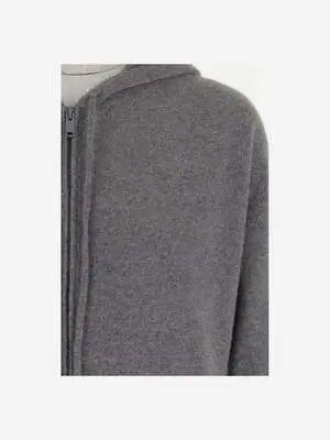 THE ROW Drawstring Hood Zip-front Cardigan