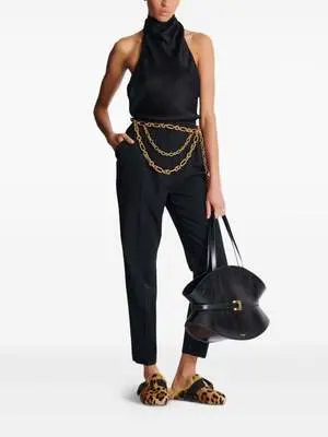 Balmain Halterneck Backless Top - Black