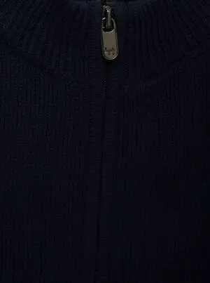 IL GUFO Fine-knit Zip-up Cardigan
