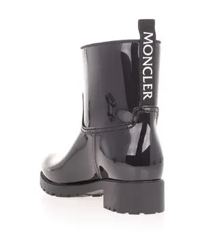 Moncler Patent Leather Ankle Boots - Black