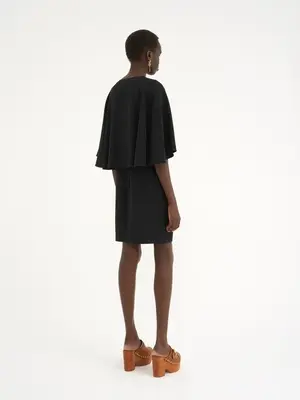 Chloé Cape Sleeves Mini Dress