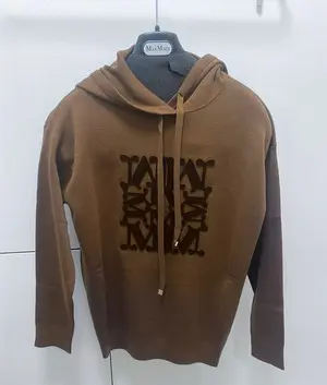 Max Mara Long-sleeved Hooded Sweater With Graphic Pattern