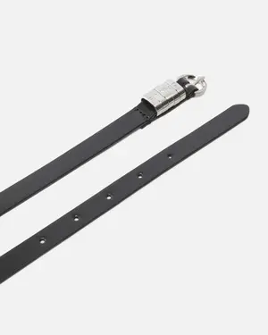 Pinko Logo Plaque Buckle Belt - Black