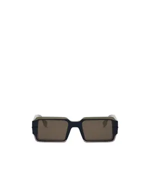 Fendi Rectangular Frame Sunglasses - Brown
