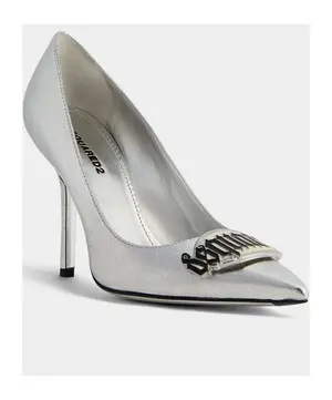 Dsquared2 Silver Gothic Emblem Pumps