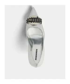 Dsquared2 Silver Gothic Emblem Pumps