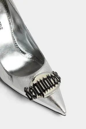 Dsquared2 Silver Gothic Emblem Pumps