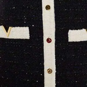 Valentino Garavani Sequin Embellished Tweed Mini Dress