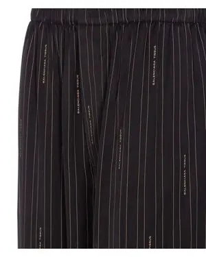 Balenciaga Elasticated Waist Wide-leg Pants With Striped Print